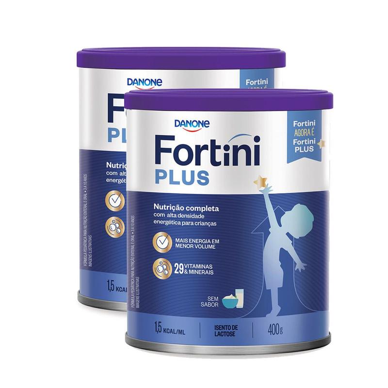 Kit 2 Fortini Plus Pó Sem Sabor 400g - Complemento Alimentar Infantil ...
