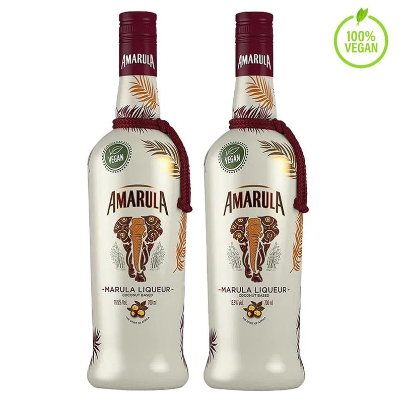 Kit 2 Garrafas Licor Amarula Liqueur Coconut Based Vegan 750ml - Licor ...