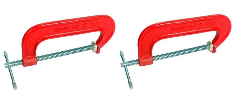 Kit 2 Grampos Sargento 6 Polegadas (152mm) Tipo C Em Ferro Fox Tools ...