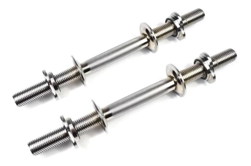 Kit 2 Halter Aço Maciço 40Cm Profissional Cromado Com Rosca - Megagym ...