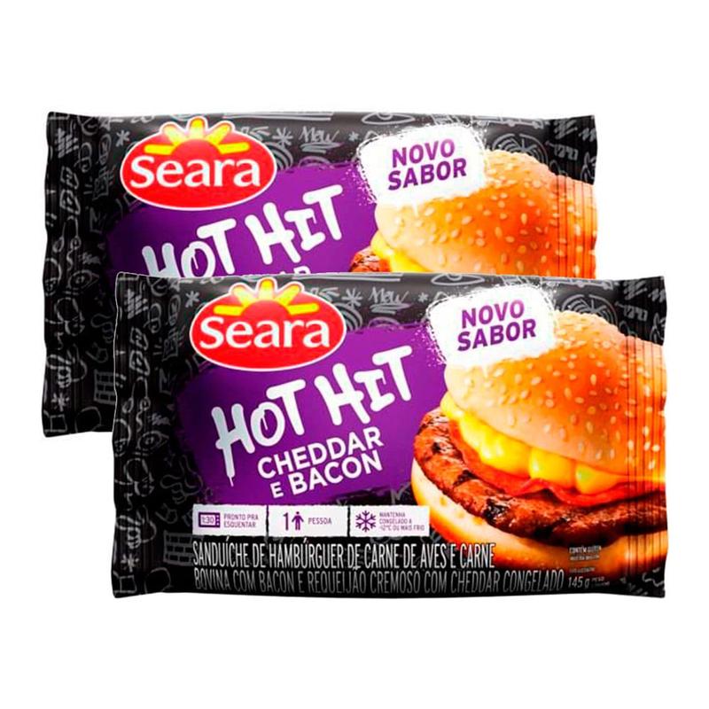 Kit 2 Hot Hit Seara Cheddar e Bacon 145g - Sanduíches - Magazine Luiza