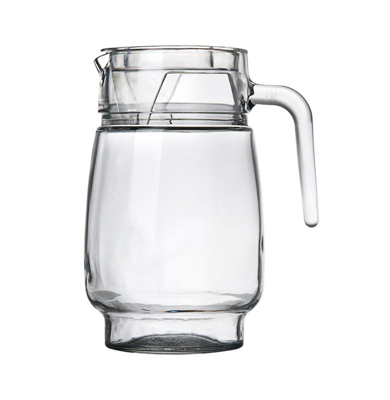 Kit 2 Jarra De Vidro Transparente Com Tampa Agua Suco Alça Bico 1,4 L ...