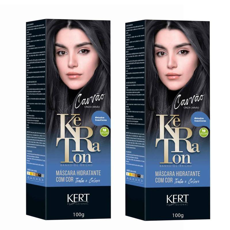 Kit 2 Keraton Tonalizante Banho De Brilho Carvao - Kert - Tonalizante ...