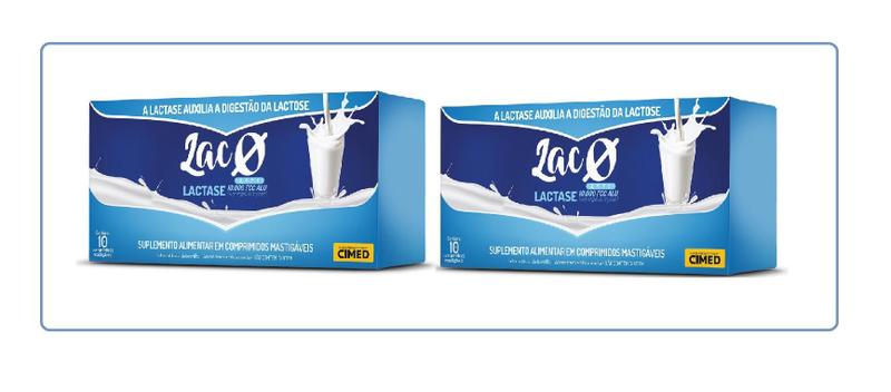 Kit 2 Lac 0 Lactase 10Cpr Enzima Lactose 10.000 Fcc - Cimed - Lactase ...