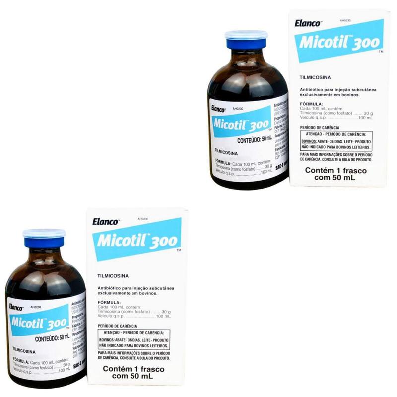 Kit 2 Micotil 300 50mL Bovinos Elanco - Farmácia Pet - Magazine Luiza