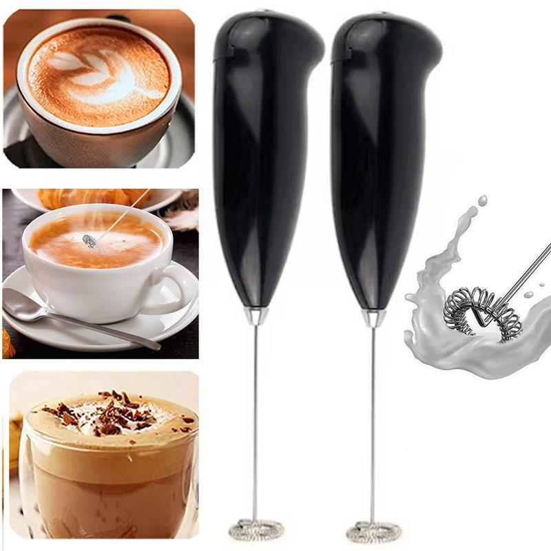 Kit 2 Mini Mixer Misturador Bebidas Leite Café Cappuccino Espuma ...
