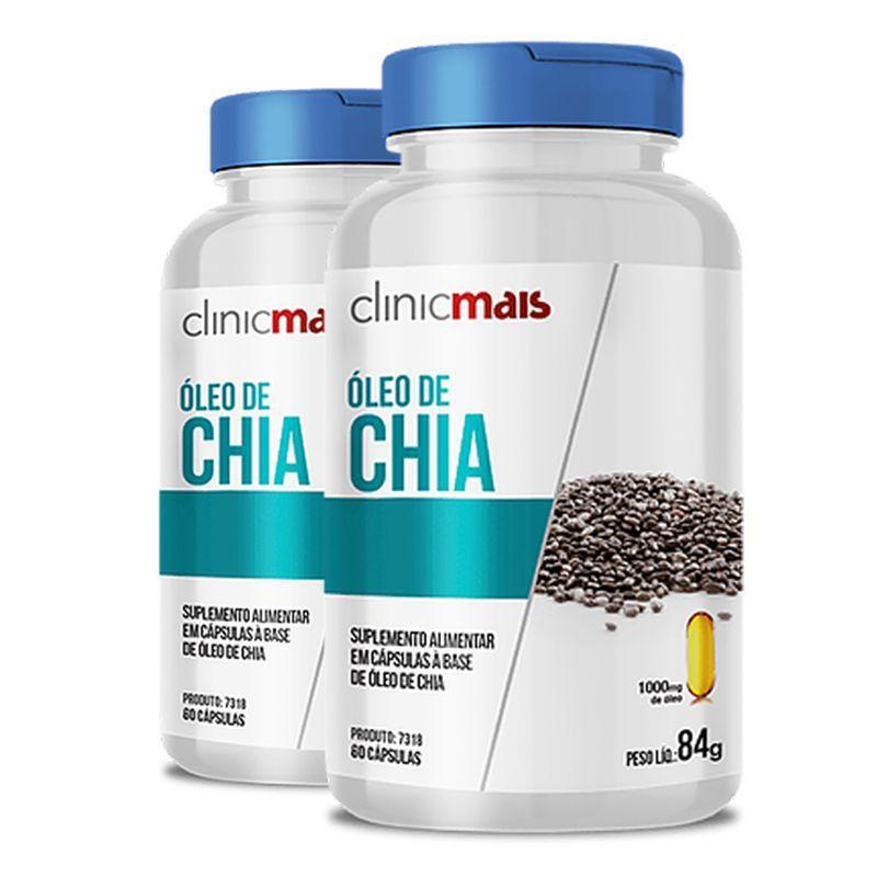 Kit 2 Óleo de chia 1000mg Clinic Mais 60 cápsulas - Chia - Magazine Luiza