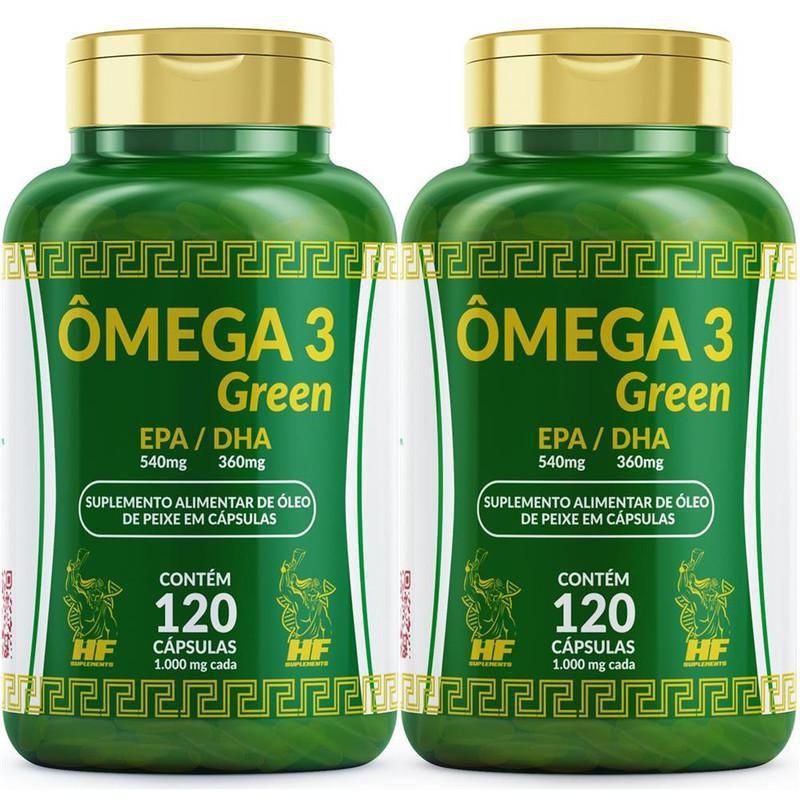 Kit 2 Omega 3 Oleo Peixe 1000Mg 120 cápsulas Imunidade - HF Suplements ...