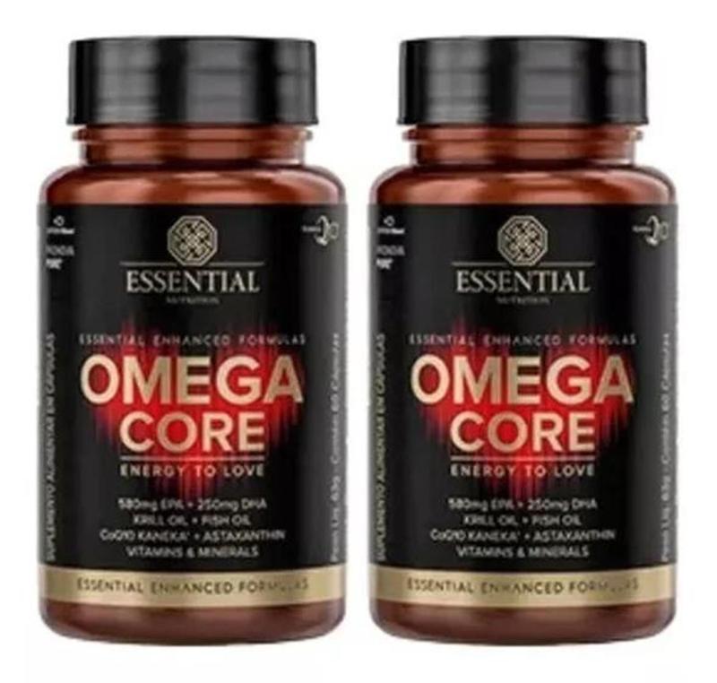 Kit 2 Ômega Core Energy Coq10 Ômega 60 Cápsulas - Essential - Essential ...