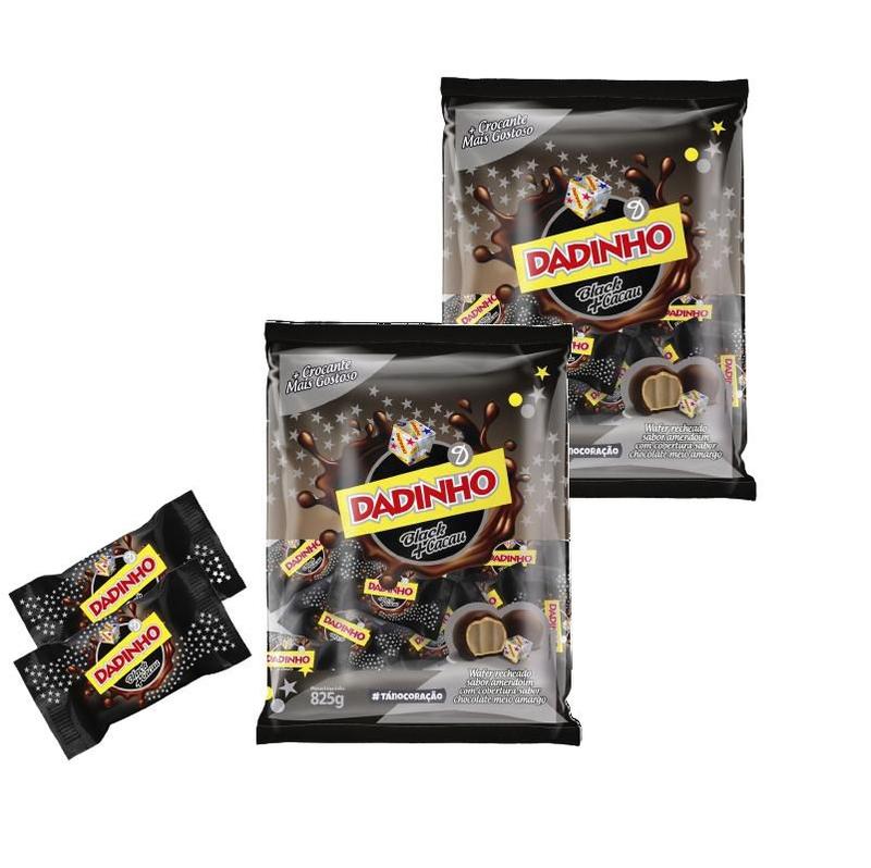 Kit 2 Pacote Bombom Dadinho Black 413G - Doce Sabor - Chocolate / Barra ...