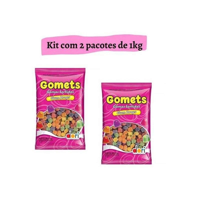 Kit 2 Pacotes Bala De Goma Gomets Pacote De 1kg Sortidas - Dori - Balas ...