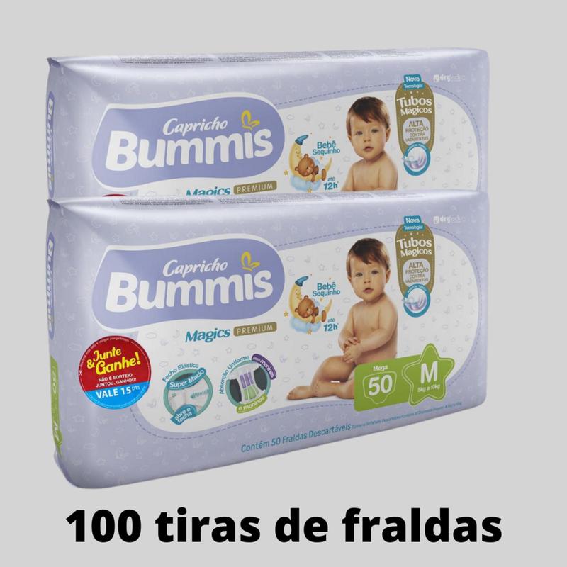 Kit 2 pacotes fralda descartável bummis mega m - Fralda Descartável ...