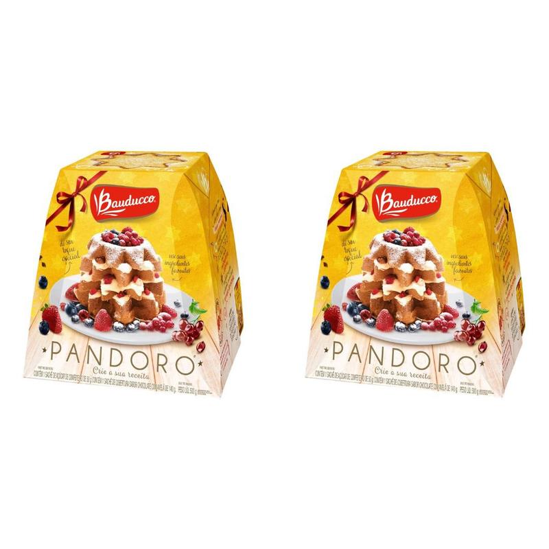 Kit 2 Panetone PANDORO BAUDUCCO - 500g - Panetone - Magazine Luiza