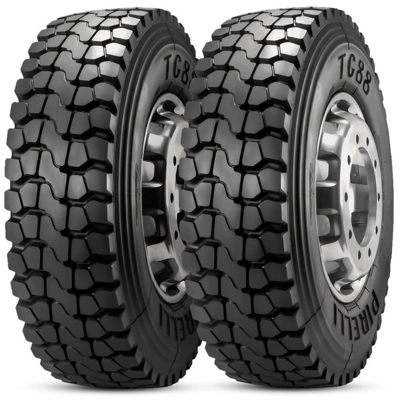 Kit 2 Pneu Pirelli Aro 22.5 275/80r22.5 149L TL TG88 Borrachudo Misto - Pneu para Carro ...