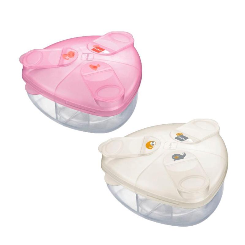 Kit 2 porta formula em pó pote dosador armazenamento mam milk powder ...