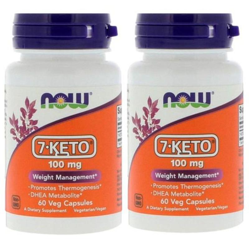 KIT 2 POTES - 7 Keto 100mg 60 Softgel Now Foodssoftgels - Vitaminas A-Z ...