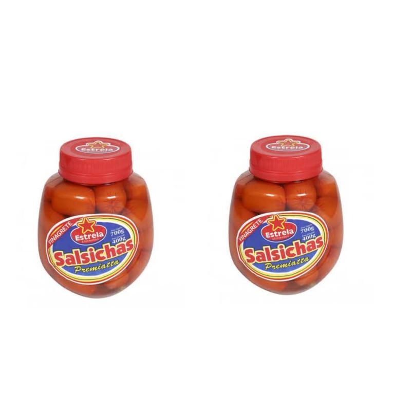 Kit 2 Potes Mini Salsicha Vinagrete Conserva Aperitivo - Estrela ...