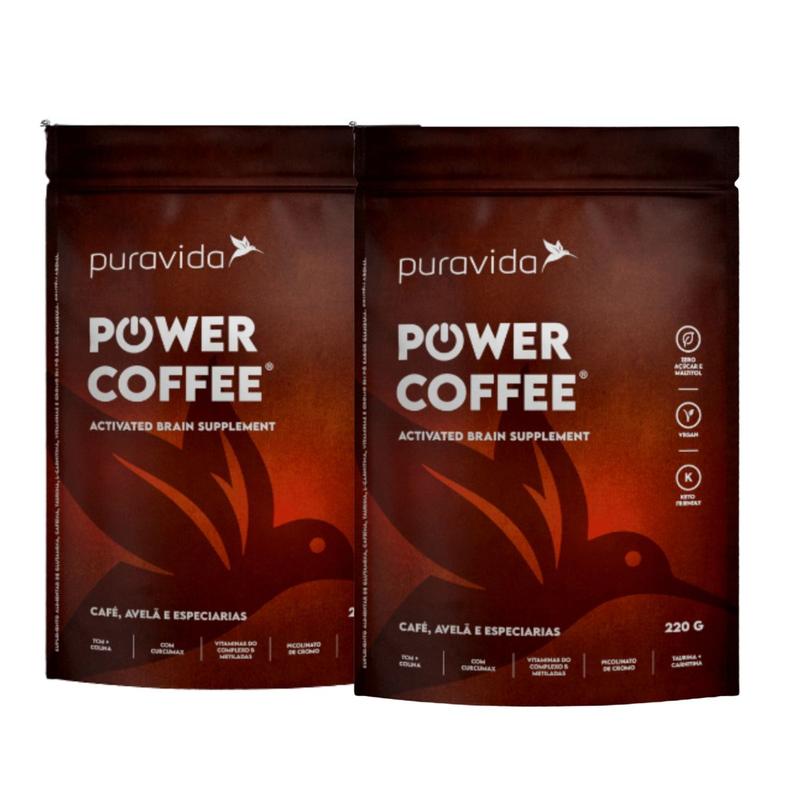 Kit 2 Power Coffee Activated Puravida - Pura Vida - Termogênico - Magazine Luiza