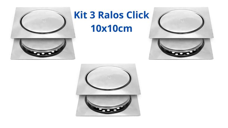 Kit 2 Ralo Click Inteligente 10x10 Inox - HC Metais - Ralo / Grelha ...
