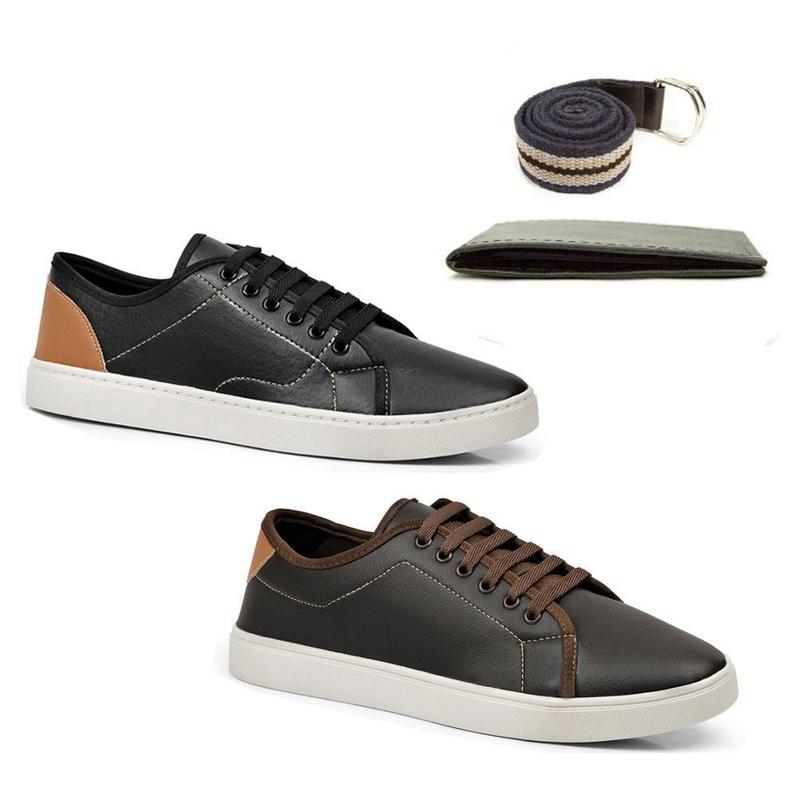 Kit 2 Sapatênis + Carteira e Cinto Masculino Casual Shift - Dri Shoes ...