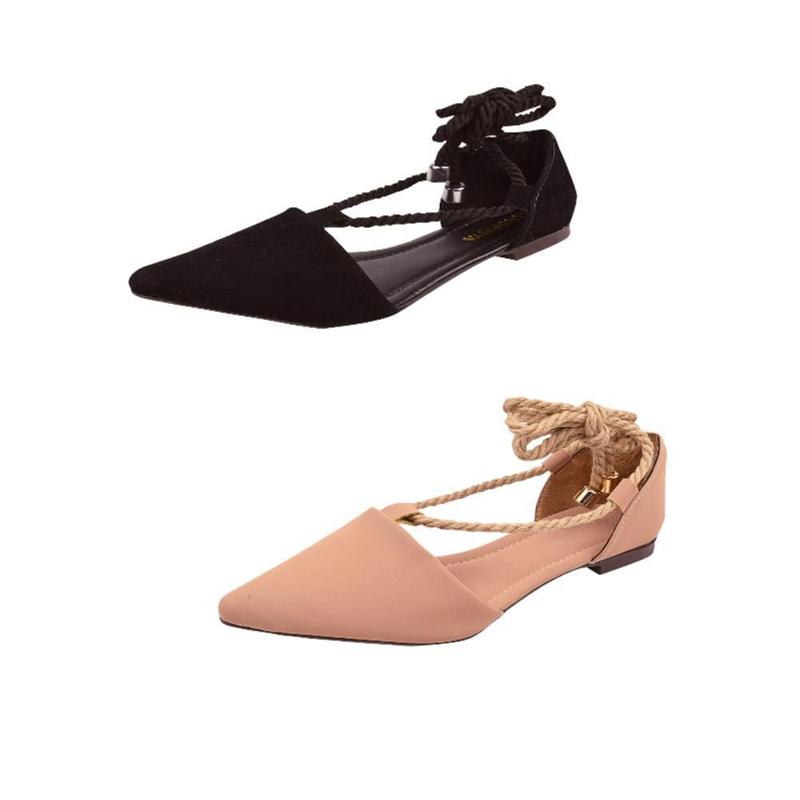 Kit 2 Sapatilhas Casual Feminina Amarração Dia a Dia Moderna ...