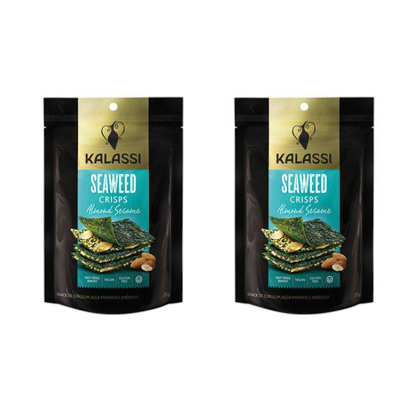 Kit 2 Snack Alga Marinha Amendoa Seaweed Kalassi Vegano 25G - Snack ...