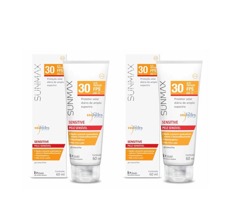 Kit 2 Sunmax Protetor Solar Sensitive 30fps 60ml. - Protetor Solar ...
