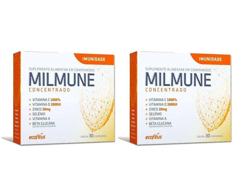 Kit 2 Suplemento Para Imunidade Milmune Concentrado 30 Cáps - Ecofitus ...