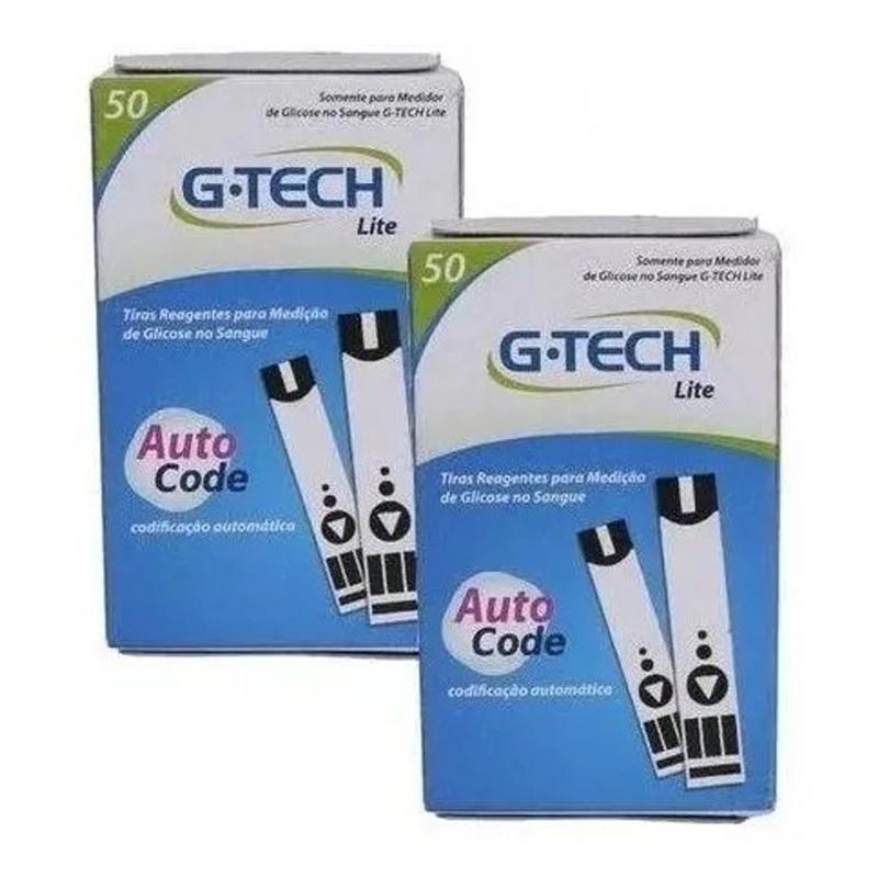 Kit 2 Tiras G-Tech Reagentes Free Lite Auto Code - 50 Unidades - XFARMA ...