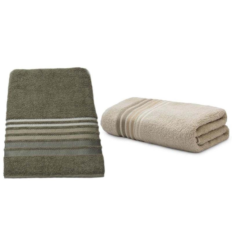 Kit 2 Toalhas de Banho 85x150cm Banhão Marrom e Bege Dynamo Plus Camesa - Jogo de Toalhas / Jogo ...