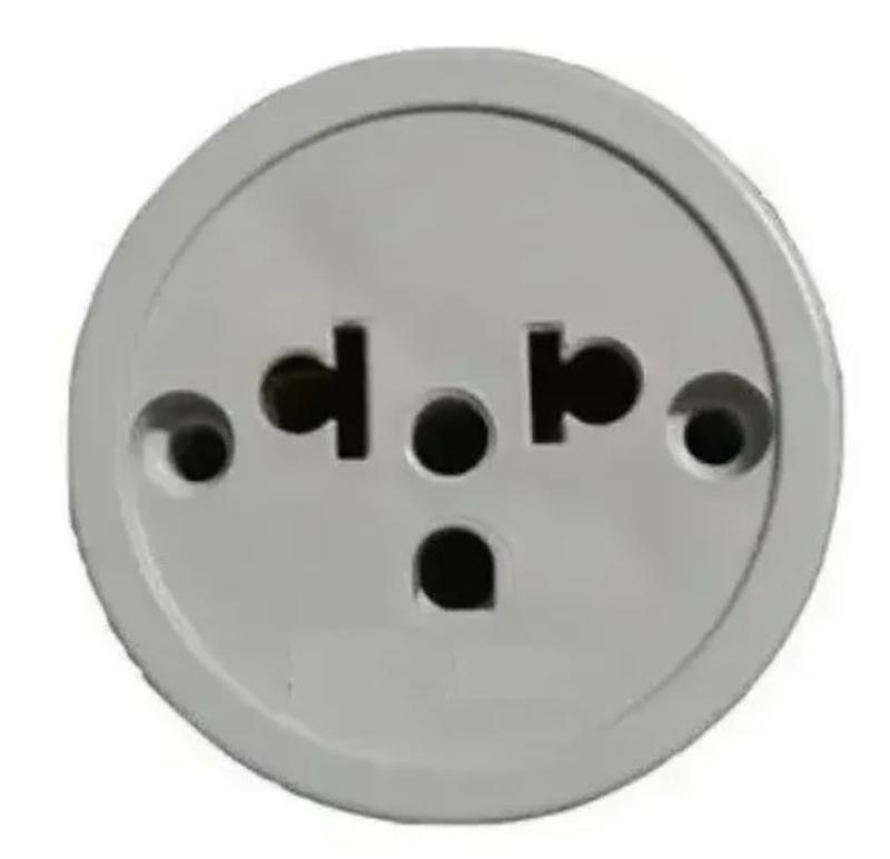 Kit 2 Tomada externa redonda 2p cinza - Eletroplas - Tomadas - Magazine ...