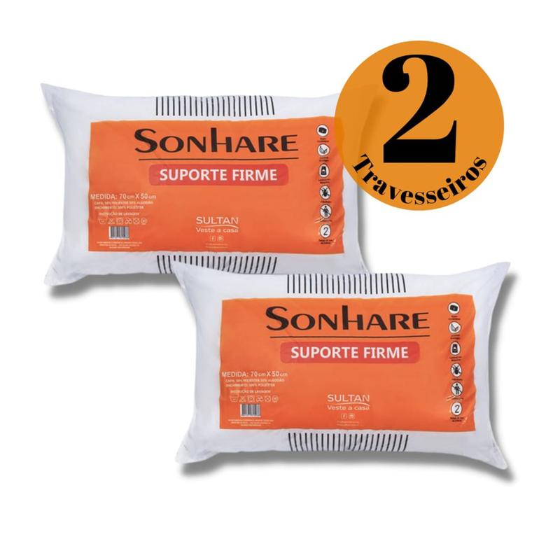 Kit 2 travesseiro 50x70 sonhare sultan antialérgico - Travesseiros - Magazine Luiza