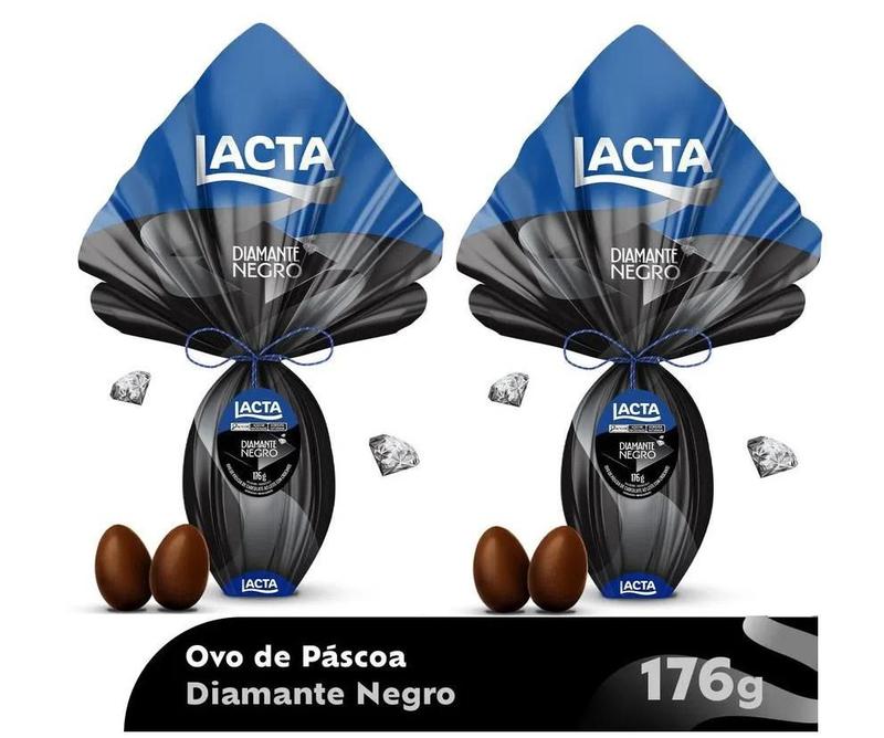 Kit 2 Un Ovo de Páscoa Diamante Negro Ao Leite Lacta 176g - Ovo de Páscoa - Magazine Luiza