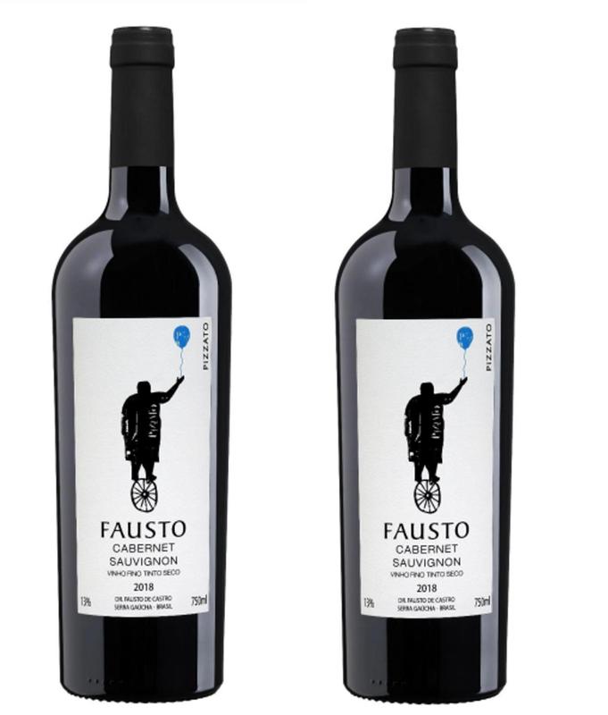 Kit 2 Un Vinho Fausto de Pizzato Cabernet Sauvignon 750 ml - Vinho ...