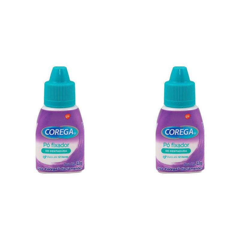 Kit 2 Und Fixador De Próteses Corega Pó 22g - Fixador de Dentadura ...