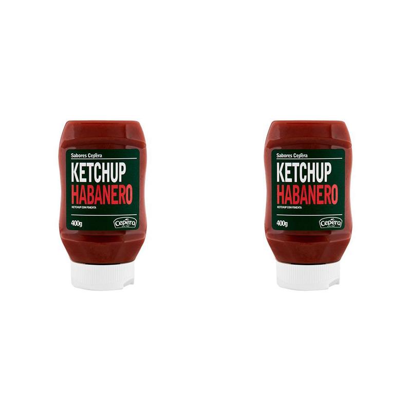 Kit 2 Und Ketchup Cepêra Habanero Com Pimenta Sabor Picante 400g ...