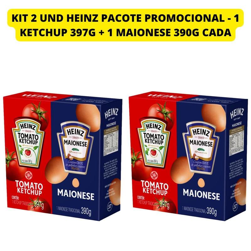 Kit 2 Und Pacote Heinz Ketchup E Maionese Nova Fórmula - Nfe - Cozinha ...