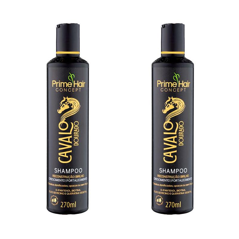 Kit 2 Und Shampoo Prime Hair Cavalo Dourado Reconstrução 270ml - Prime ...