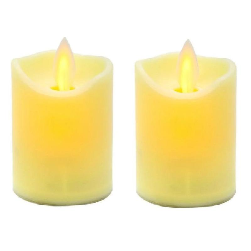 KIT 2 Vela Led Simula Luz Acesa Decoração Eletronica Bateria - Inter ...