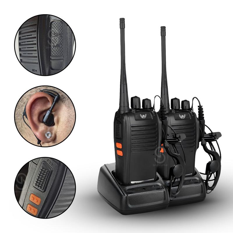 Kit 2 Walk Talk Rádios Portátil A-777s Transmissor Microfone - Altomex ...