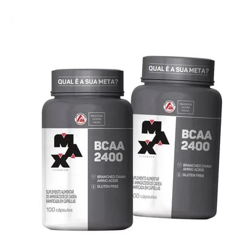 Kit 2 X BCAA 2400 Max Titanium 60 Cápsulas - Max Titanium - BCAA ...