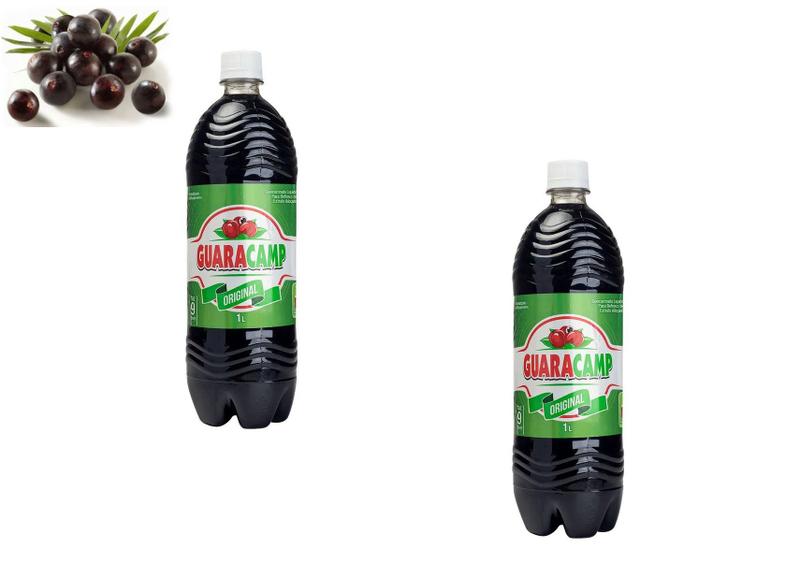 Kit 2 xarope Guaraná Natural Concentrado Guaracamp de 1l - No Magalu ...