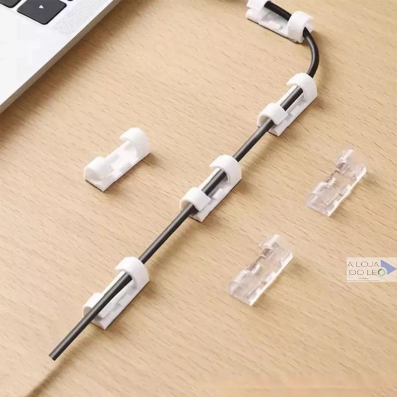 Kit 20 Clips Organizador Fixador Adesivo De Cabo Fios Parede - Clink ...
