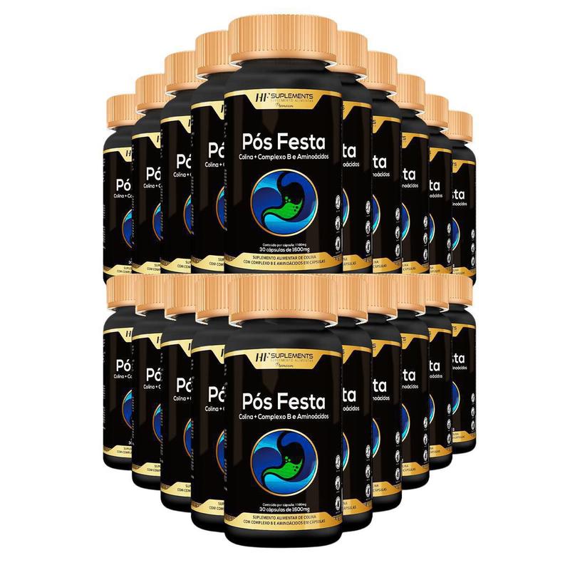 Kit 20 Pós Festa Colina + Complexo B 1600 Mg 30 Caps - HF Suplements ...
