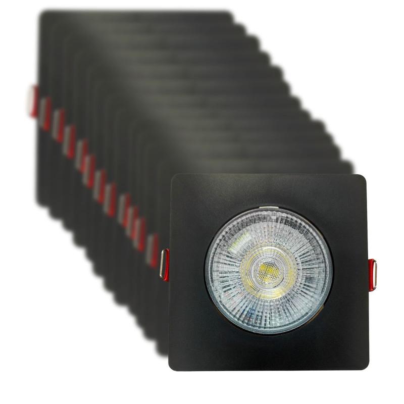 Kit 20 Spots Led Embutir Preto Avant 5W 3000K Bivolt Luz Amarela ...