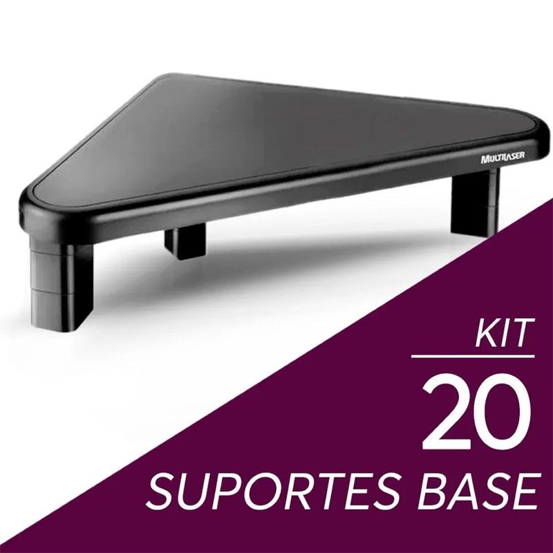 Kit 20 suporte base para monitor de mesa triangular multilaser ...