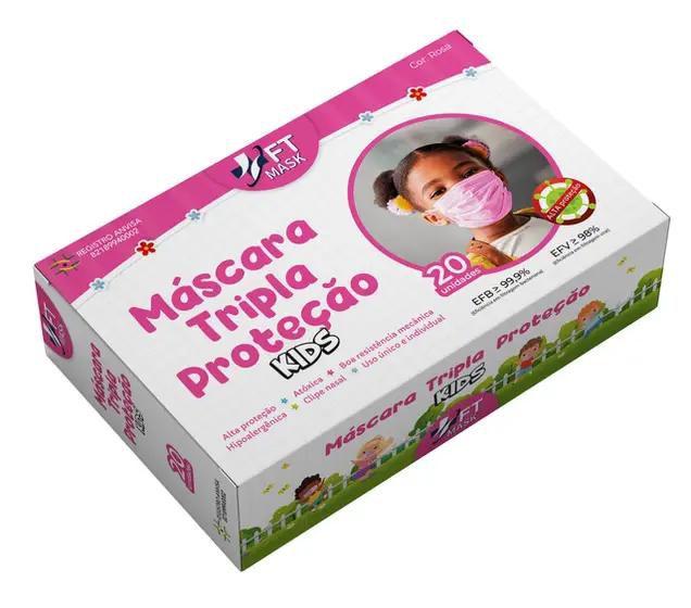 Kit 200 Máscara infantil tripla proteção - FT MASK - Máscara Facial ...