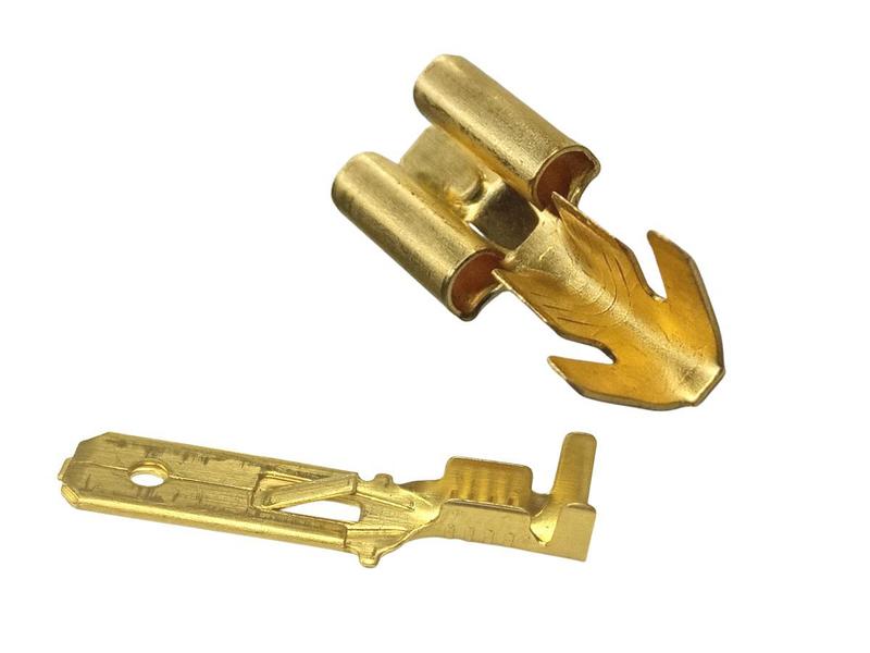 Kit 200 Terminal Encaixe Femea e Espada Macho 6,3mm em Latão - NTV SOM ...