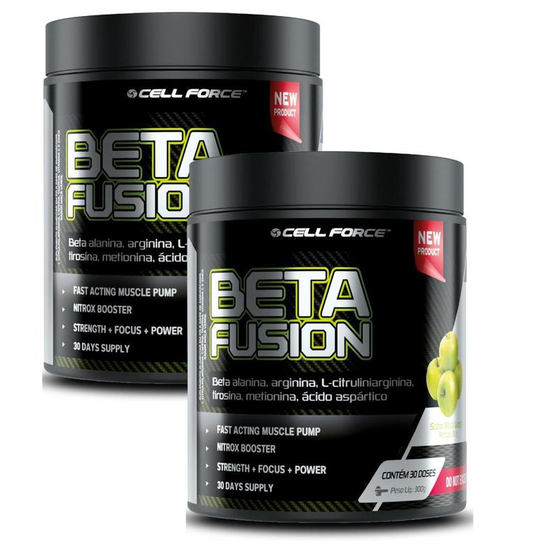Kit 2uni Beta Fusion 300g Maca Verde - Cell Force - Pré Treino ...