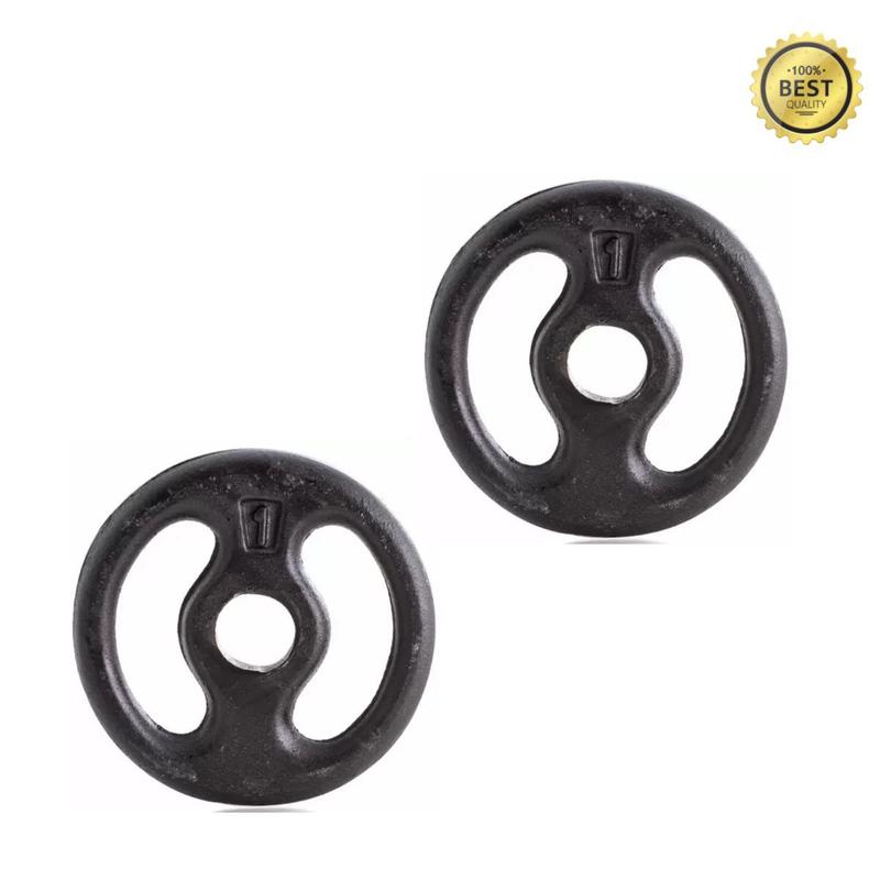 KIT 2x Anilhas 1kg Super Premium Ferro Fundido Pintada Academia ...